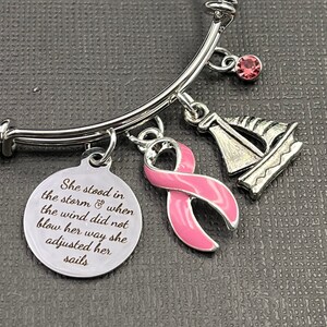 Breast Cancer Awareness Charm Bracelet Pink Ribbon BRCA - Etsy