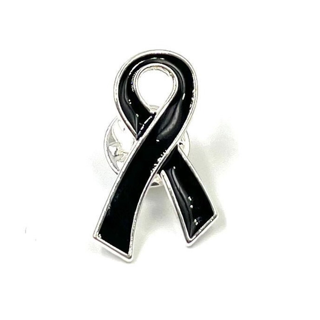 Black Ribbon / Lapel Hat Pin / Melanoma Awareness / Skin Cancer ...