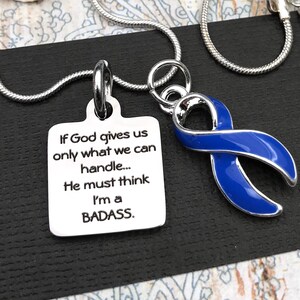 Periwinke Ribbon Necklace - If God Gives Us Only What We Can Handle ...