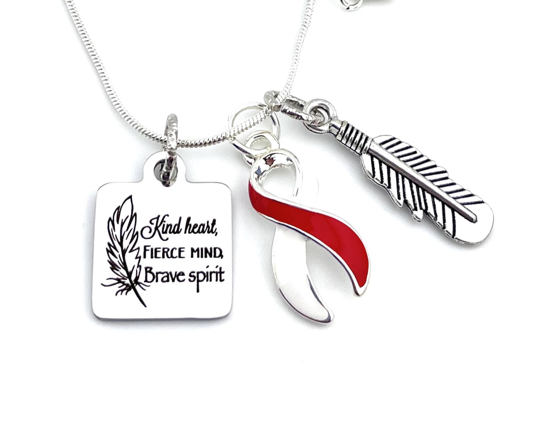 Red and White Ribbon - Aplastic Anemia, DVT, Head & Neck Cancer, Oral ...
