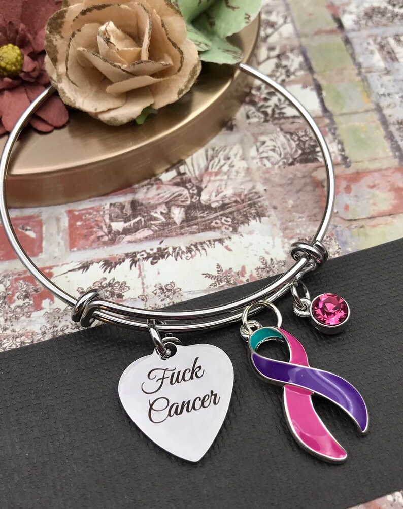 Pick Your Ribbon / Fu Cancer Screw / Breast Ovarian Kidney | Etsy