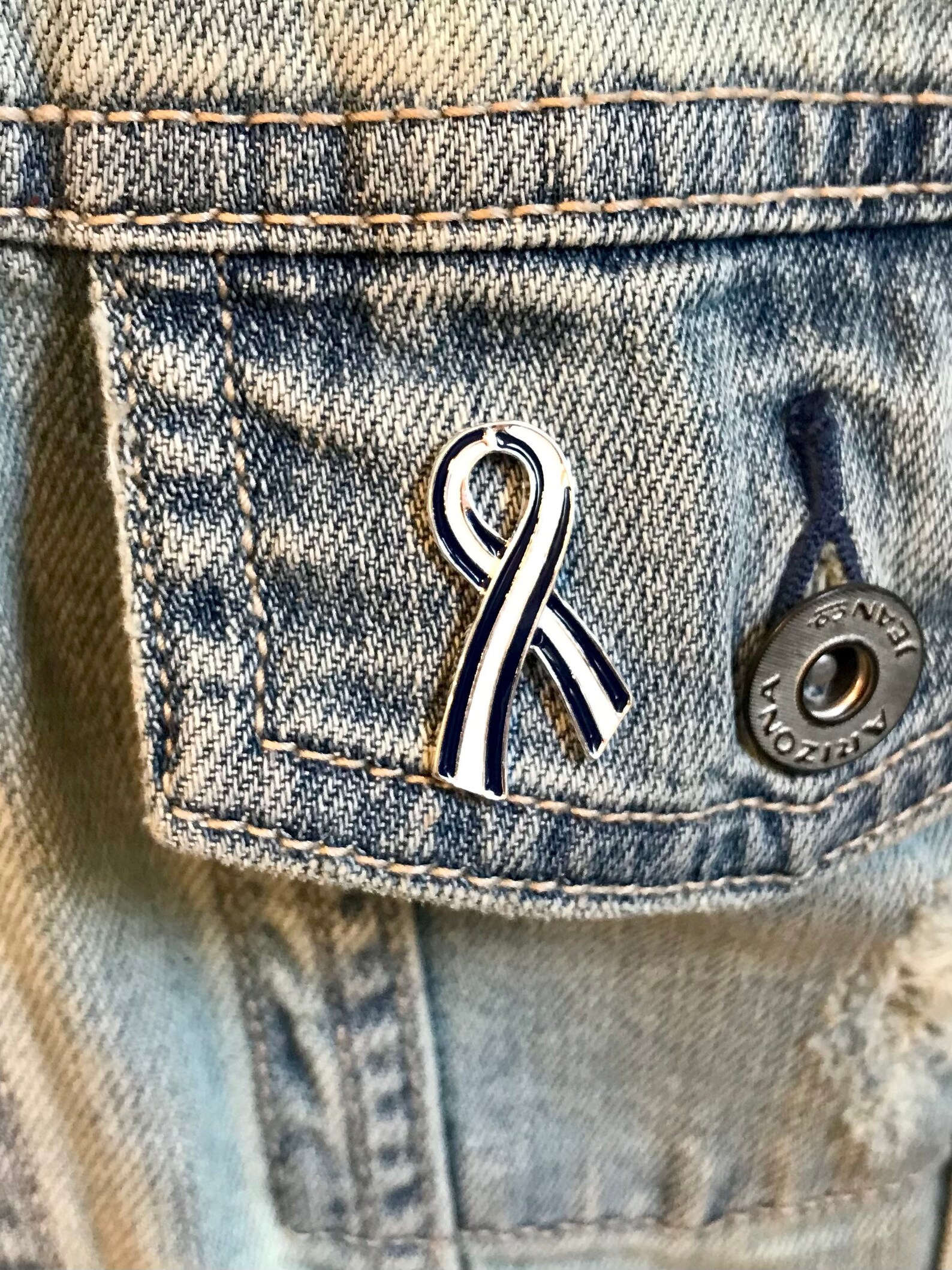 ALS Awareness Ribbon Pin / Avascular Necrosis Lapel Pin / Blue | Etsy