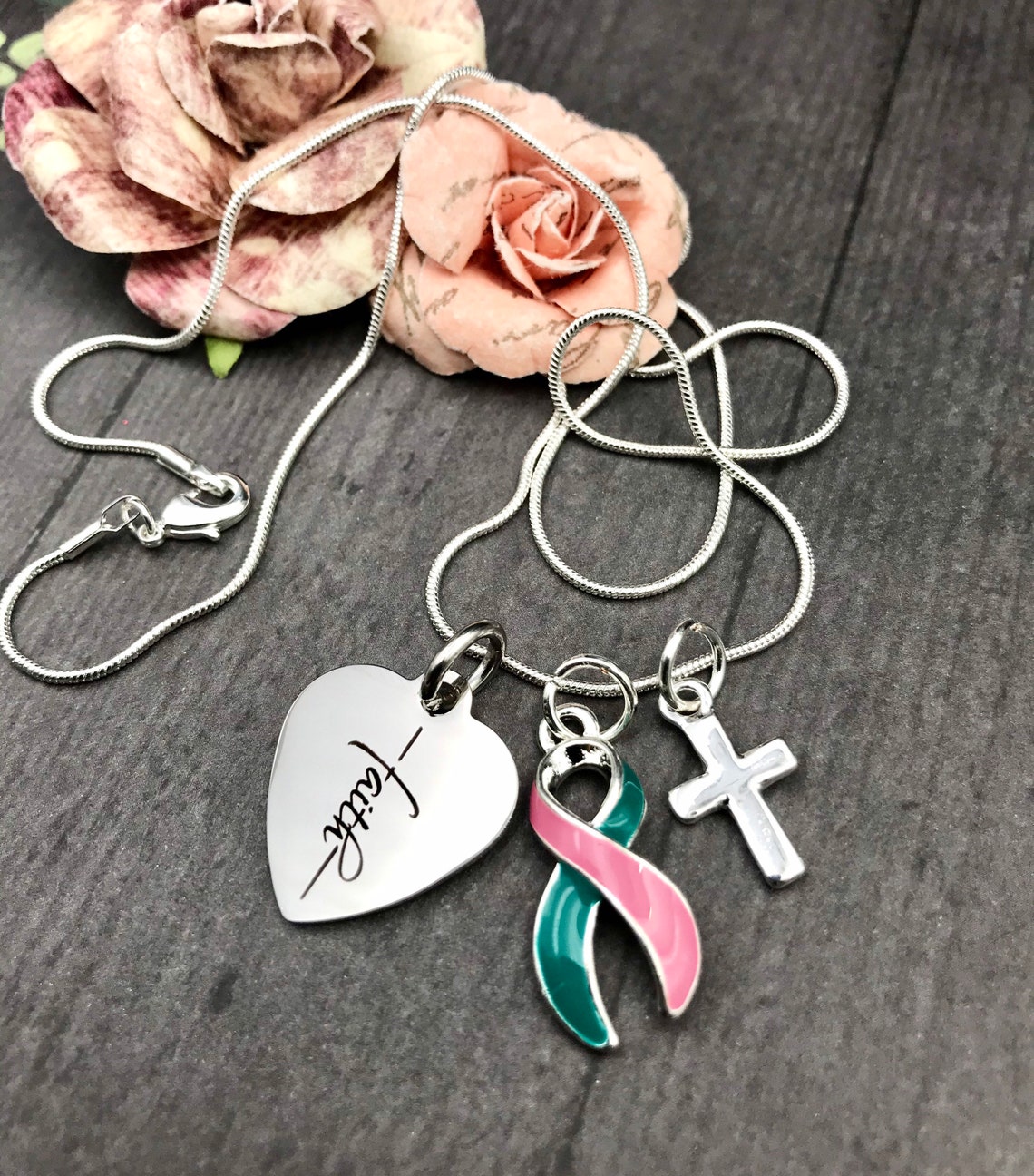 Preventitive Mastectomy, Surgery Gift - Previvor Necklace - Pink and ...