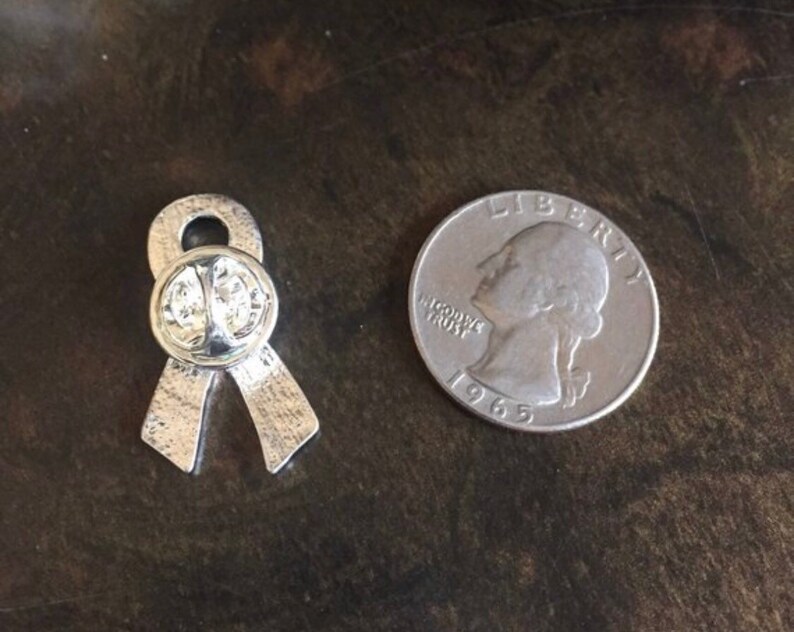 Peach Ribbon Awareness Pin Endometrial Cancer Uterine | Etsy