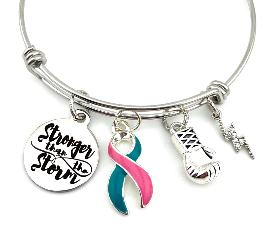 Stronger Than the Storm - BRCA Awareness Bracelet / Previvor Gift ...