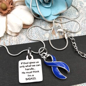 Periwinke Ribbon Necklace - If God Gives Us Only What We Can Handle ...