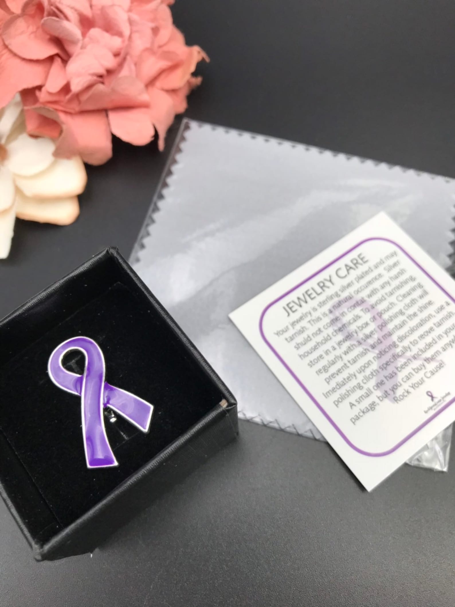 Purple Ribbon / Lapel Hat Pin / Pancreatic Cancer - Etsy