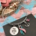 Previvor Charm Bracelet Pink and Teal Ribbon BRCA - Etsy