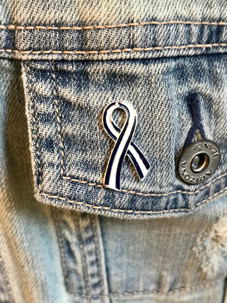 ALS Awareness Ribbon Pin / Avascular Necrosis Lapel Pin / Blue - Etsy