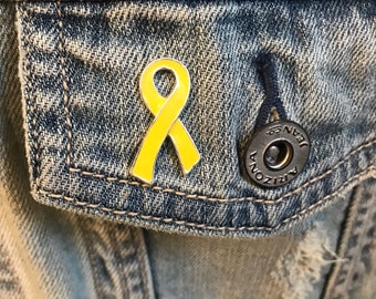 Yellow Ribbon Pin | Etsy