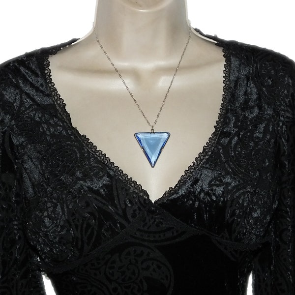 Upside Down Triangle Necklace - Etsy