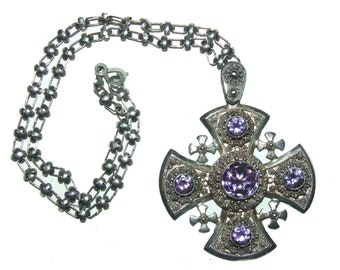 Alexandrite Cross Necklace - Etsy