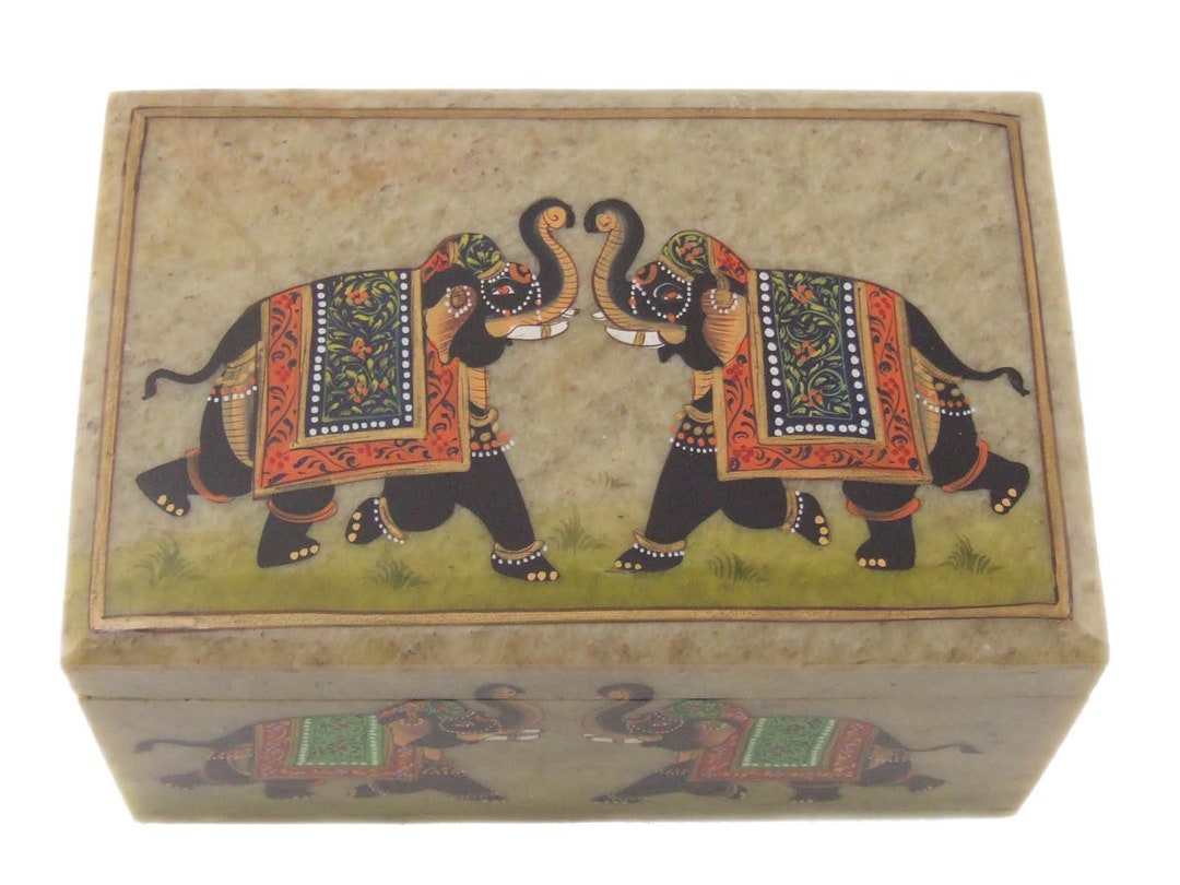 Vintage Indian Balinese Hindu Ganesha Boho Soapstone Elephant Jewelry ...