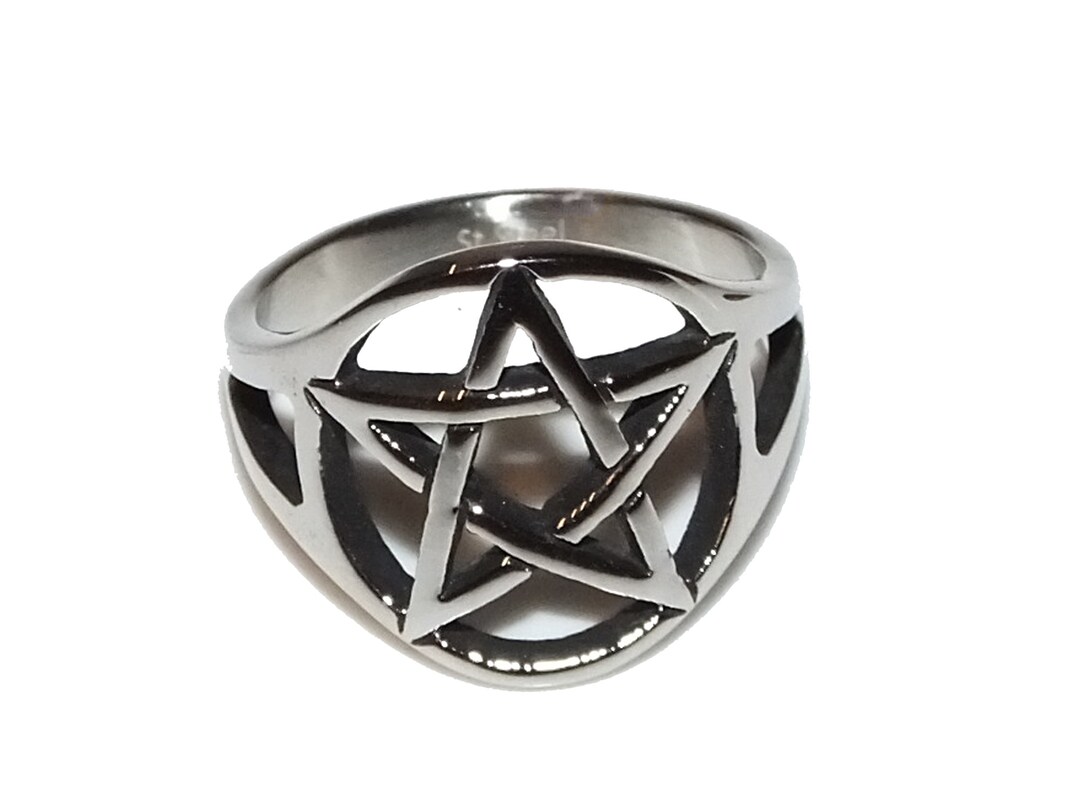 Vintage 90s Style Goth Punk Pagan Wiccan Pentagram Pentacle Cut Out ...