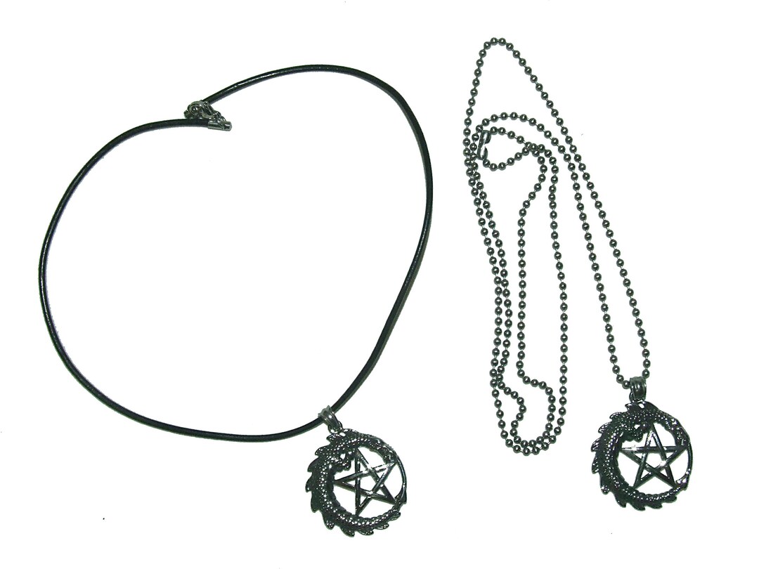 CLEARANCE Vintage 90s Style Goth Pagan Wiccan Dragon Pentagram Pentacle ...