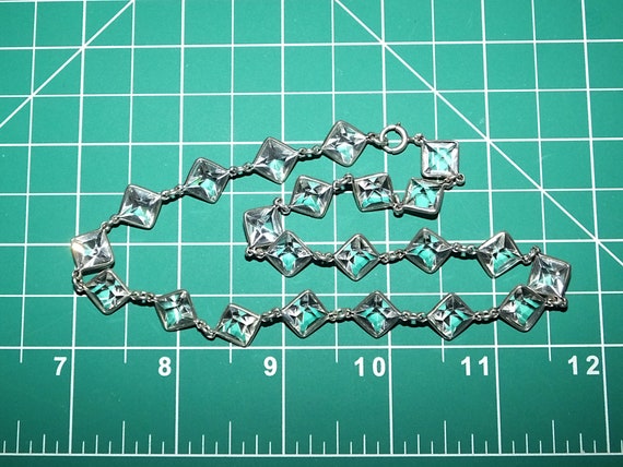 Antique Vintage Art Deco Geometric Square Crystal Pas… - Gem