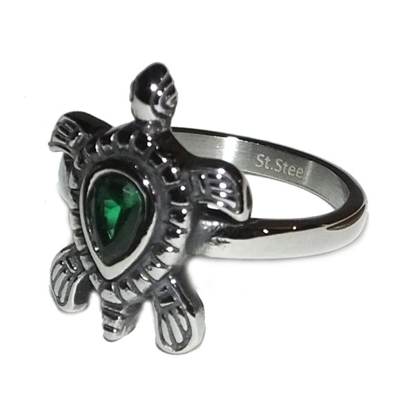 Emerald Turtle Ring - Etsy