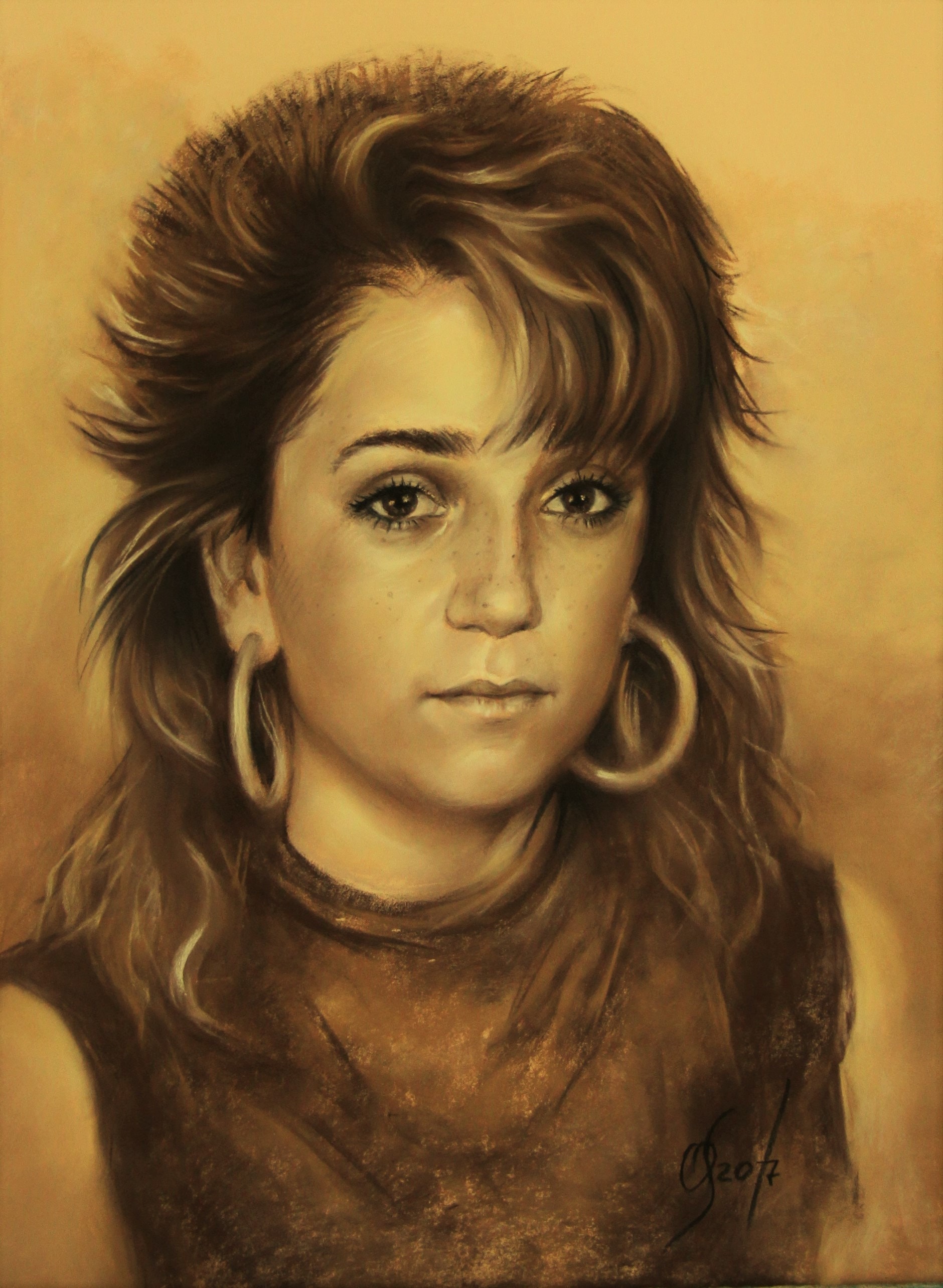 Art & Collectibles Custom portrait from photo in pastel on paper ...