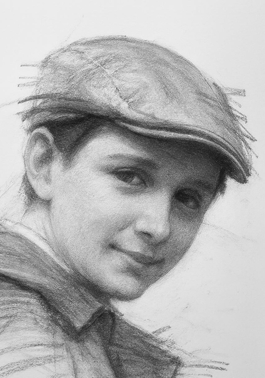 Hand-drawn Portrait in Charcoal/graphite, Personalized, Original ...