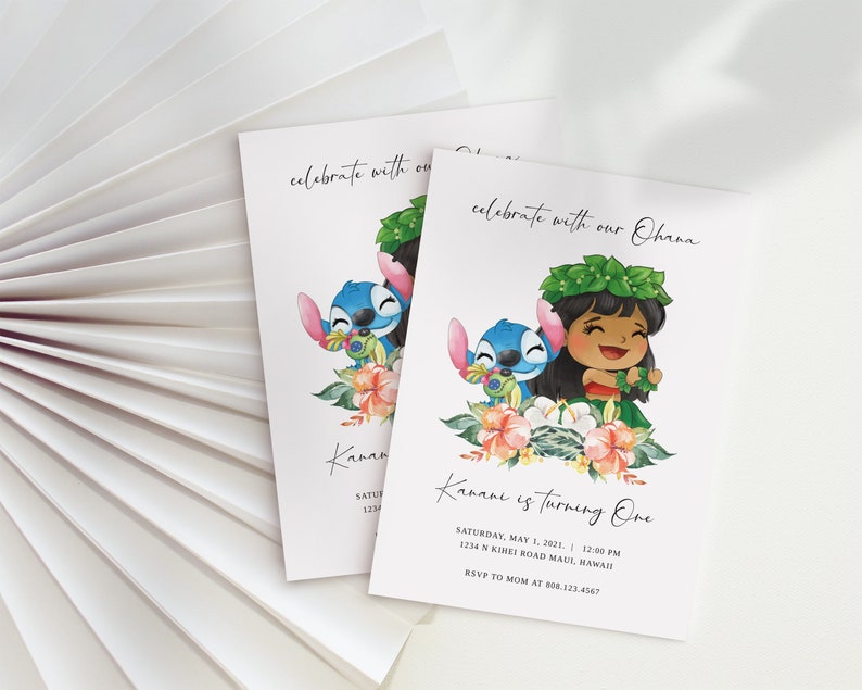 Luau First Birthday Lilo and Stitch Birthday Hawaiian Theme - Etsy