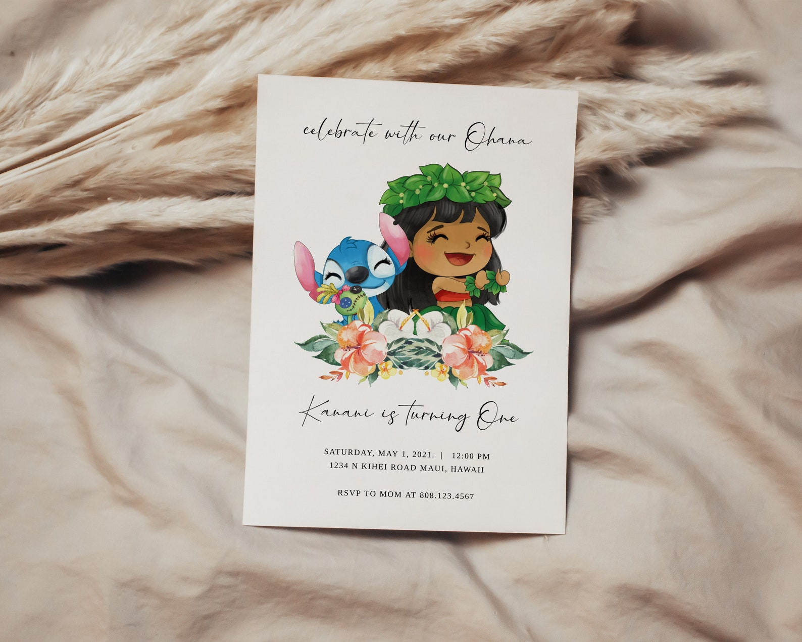 Luau First Birthday Lilo and Stitch Birthday Hawaiian Theme | Etsy