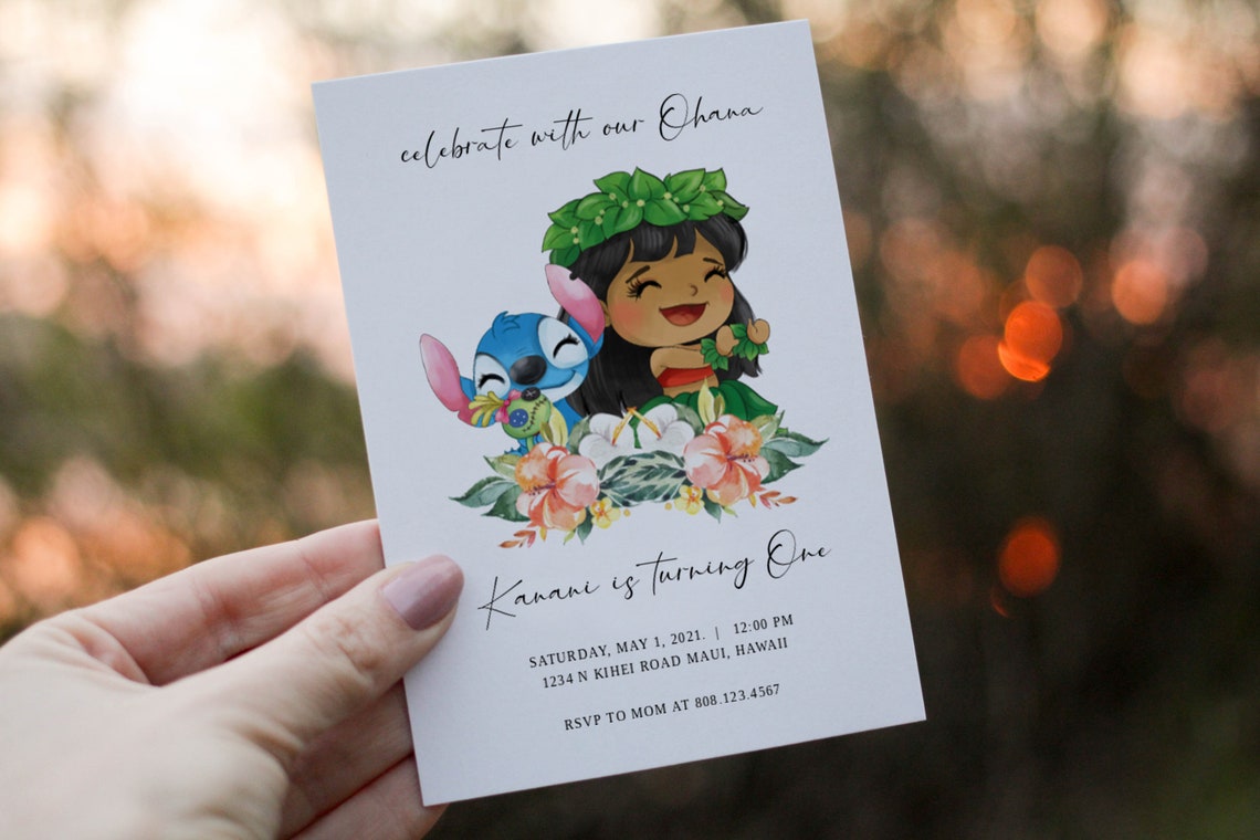 Luau First Birthday Lilo and Stitch Birthday Hawaiian Theme | Etsy