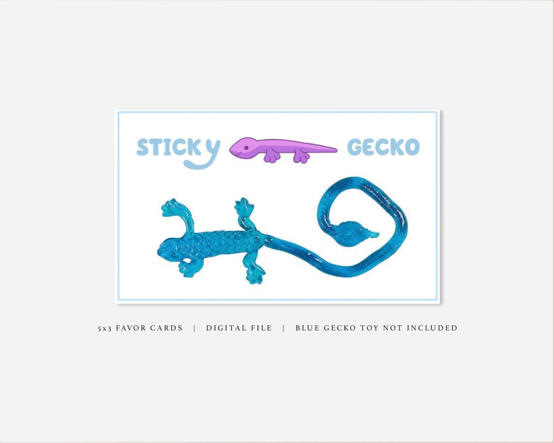 Sticky Gecko Favors Blue Dog Party Bluey Party Favors Bluey - Etsy ...