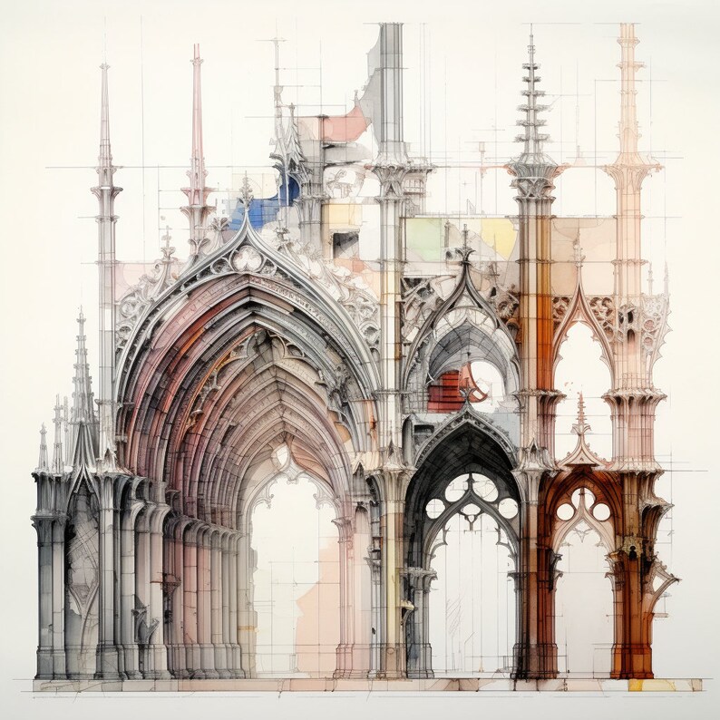 10 Digital Files: Renaissance-inspired Architectural Illustration ...