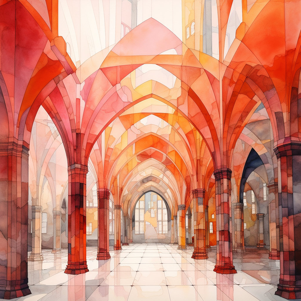 4 Digital Files: Renaissance-inspired Architectural Illustration ...