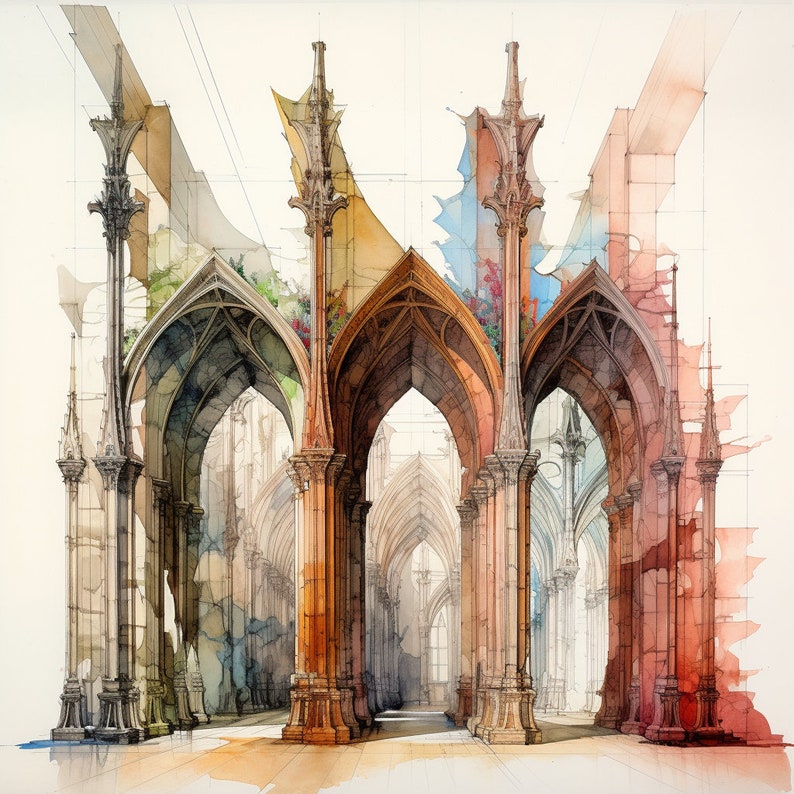 10 Digital Files: Renaissance-inspired Architectural Illustration ...