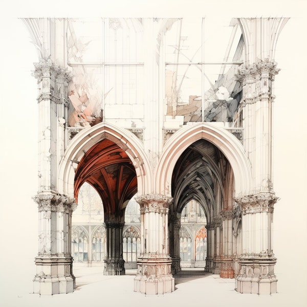 Renaissance Architectural Drawings - Etsy