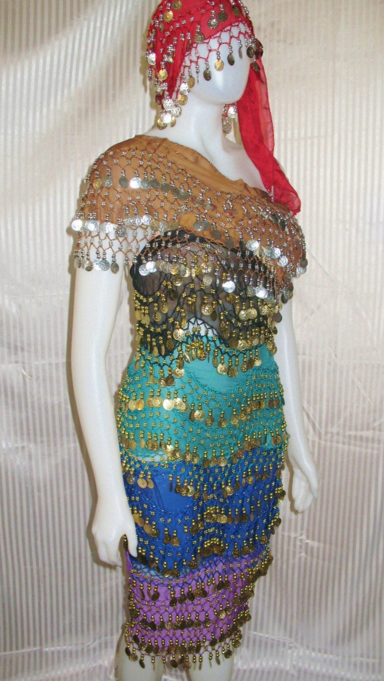 Renaissance Gypsy Coin Sash Belt New Colors Available:deep | Etsy