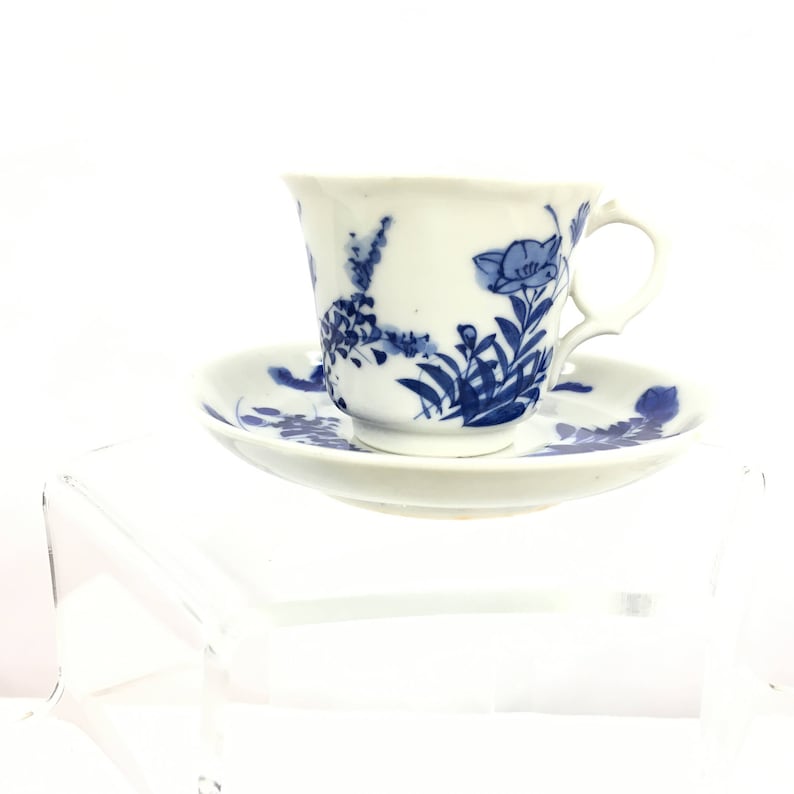 Japanese Flow Blue Vintage Teacup Rare Beauty Vintage - Etsy