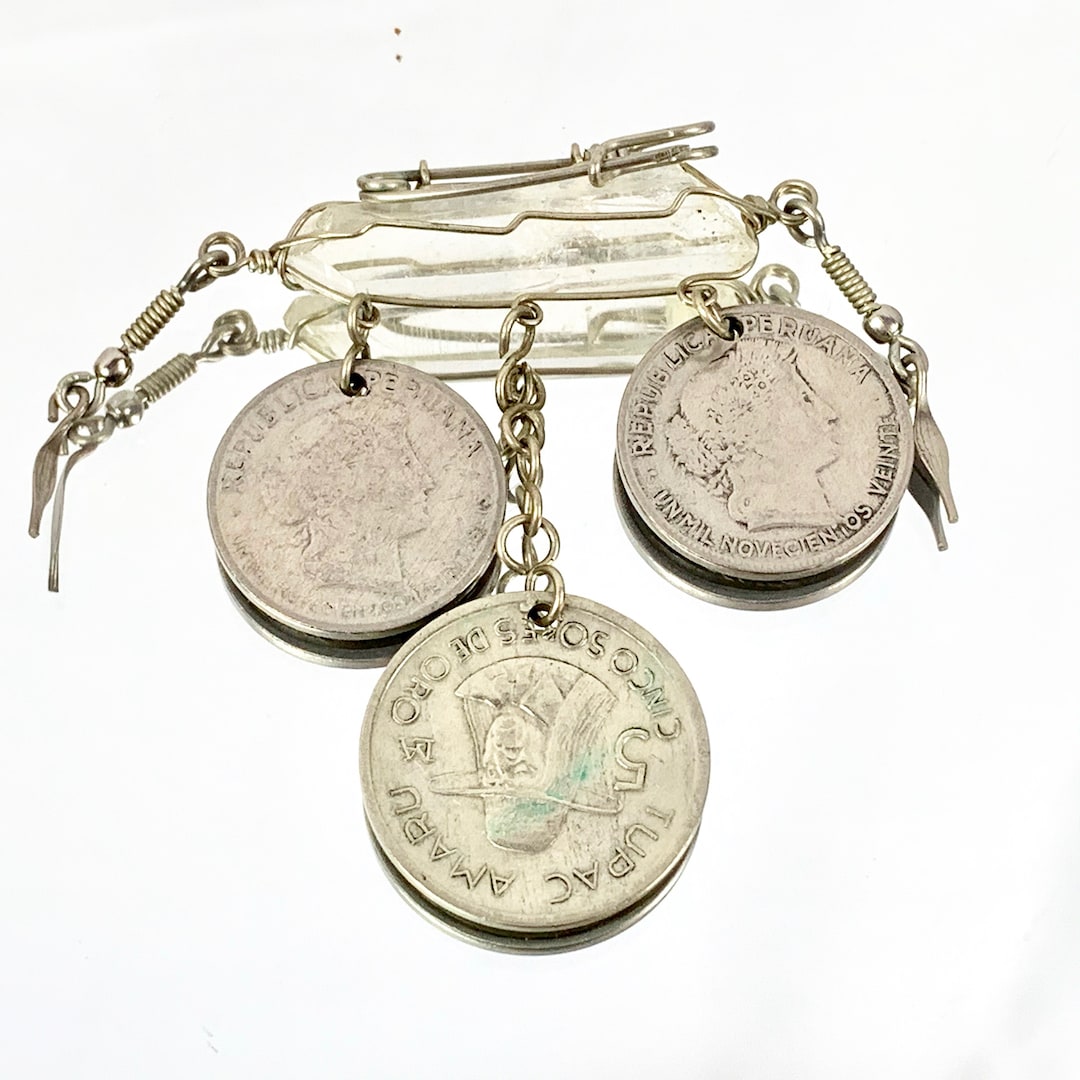 Peruvian Quartz Crystal Coin Amulet Pendant - Etsy