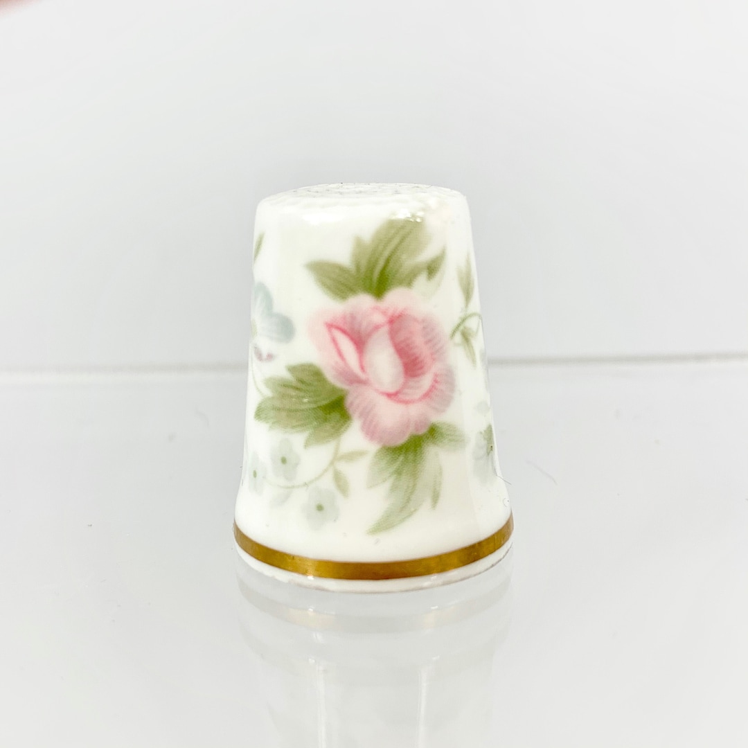 Minton Spring Bouquet Floral Porcelain Thimble From TCC - Etsy New Zealand