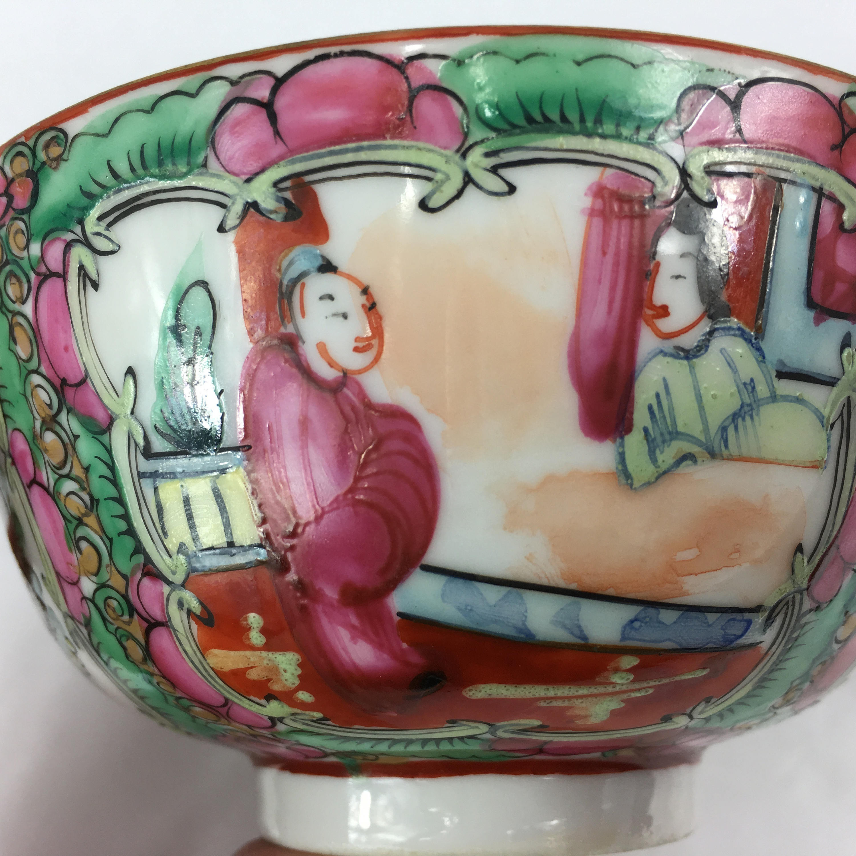 Rose Canton Medallion Porcelain Bowl and Spoon - Etsy