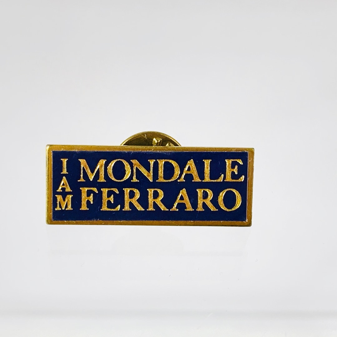 Vintage Political Memorabilia Mondale Ferraro Campaign Union Lapel Pin ...