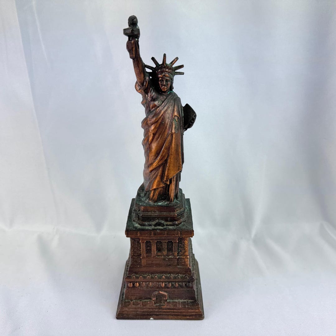 Statue of Liberty Copper or Plated Figurine, 10.25" Tall, Freedom ...