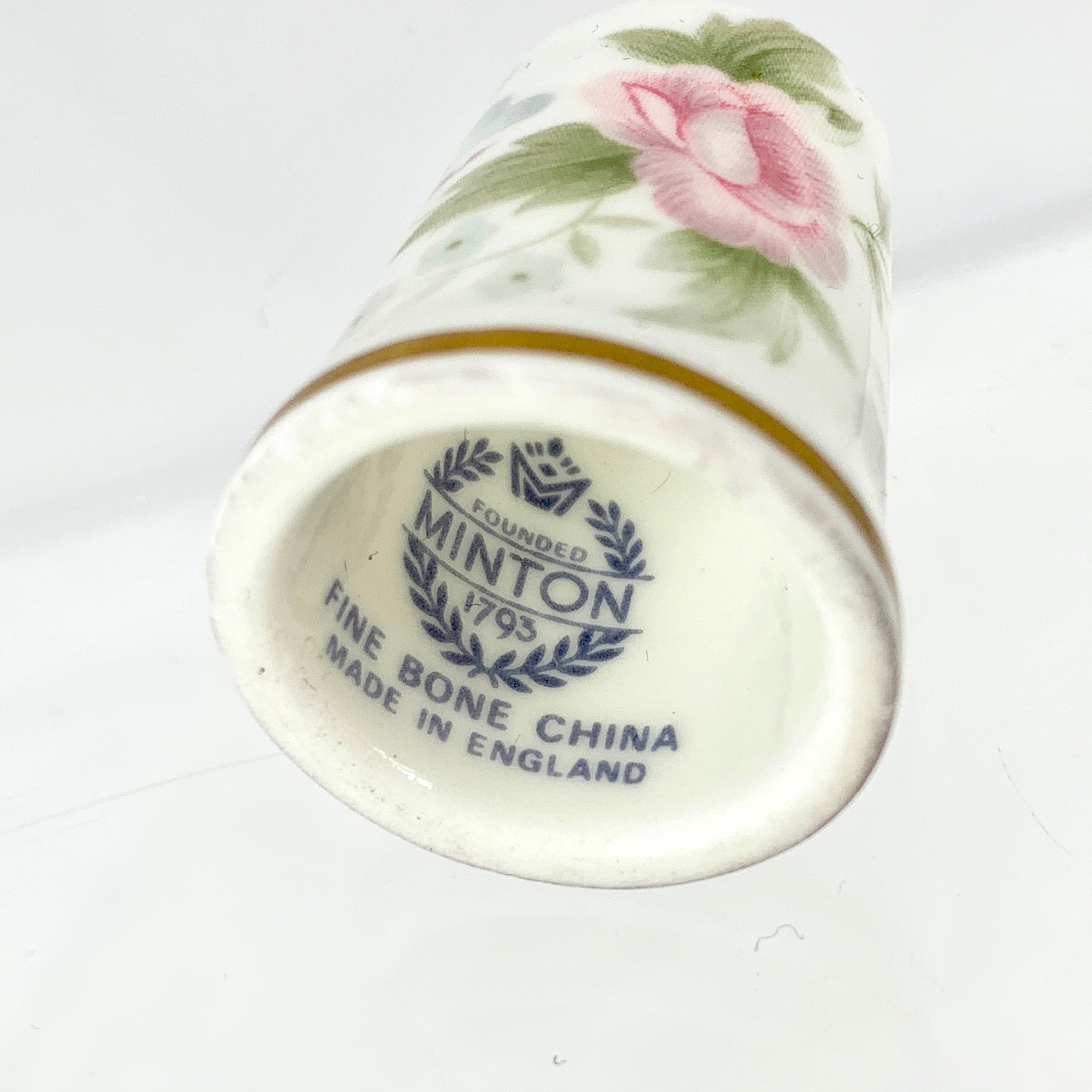 Minton Spring Bouquet Floral Porcelain Thimble from TCC | Etsy
