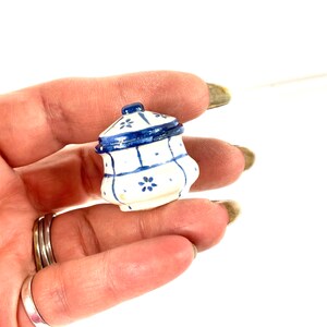 Vintage Porcelain Doll House Miniature Delft Lidded Pot - Etsy