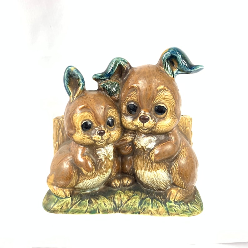 Napco Napcoware Japan Planter 9236 Bunny Rabbits - Etsy