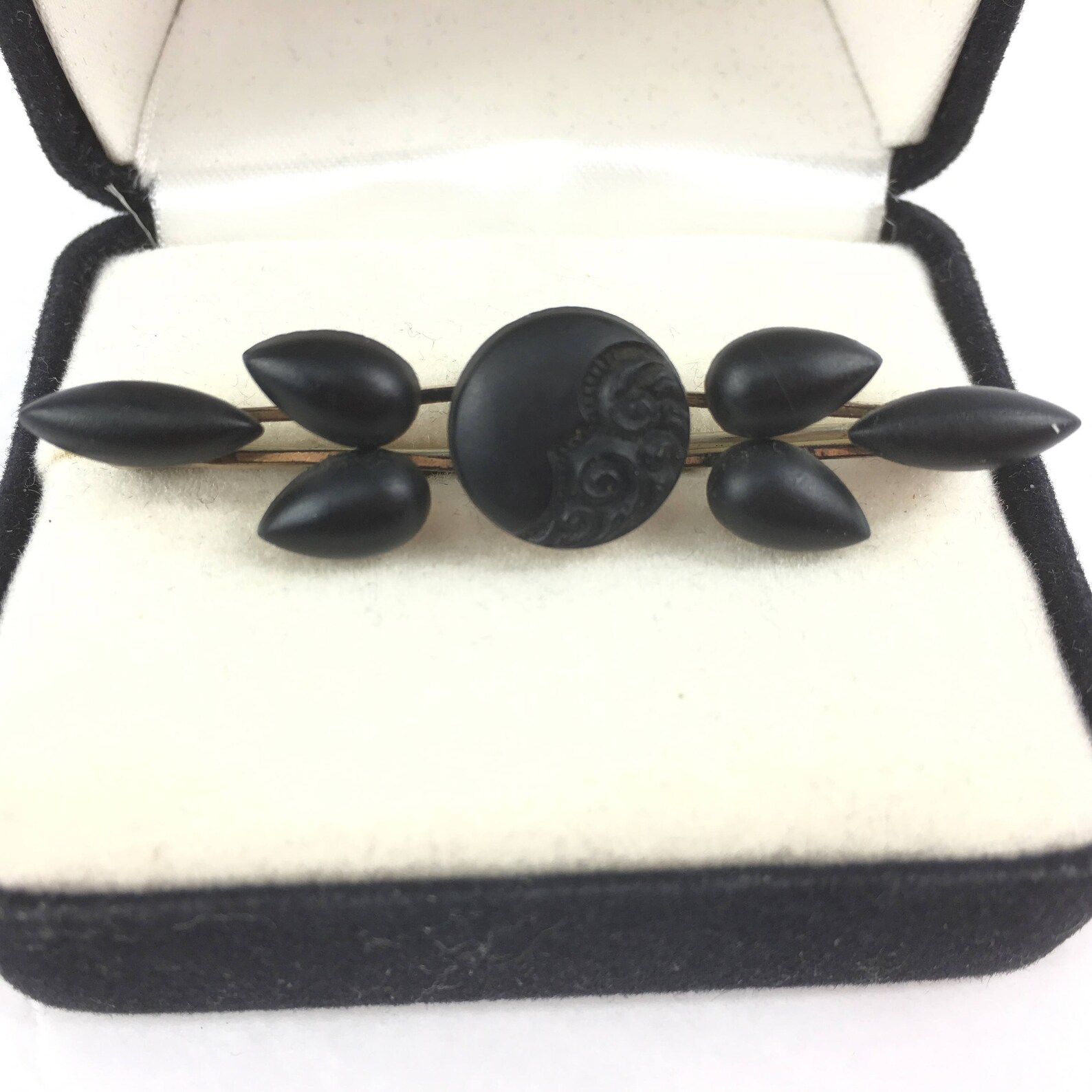 Victorian Mourning Brooch Funeral Button Pin Rare Beauty - Etsy