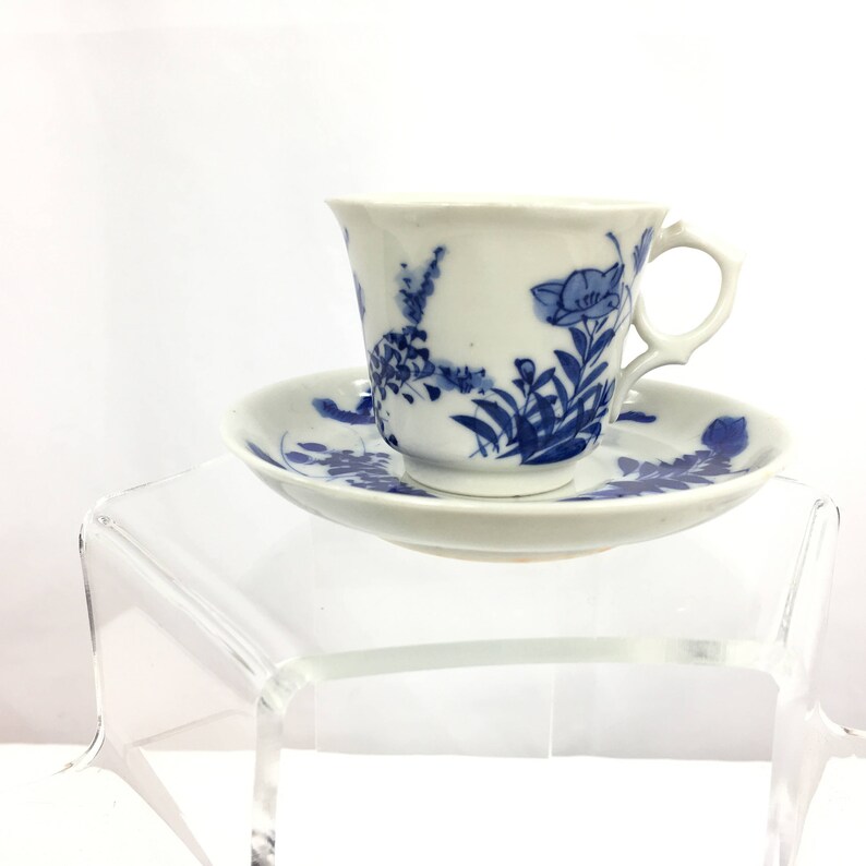 Japanese Flow Blue Vintage Teacup Rare Beauty Vintage - Etsy