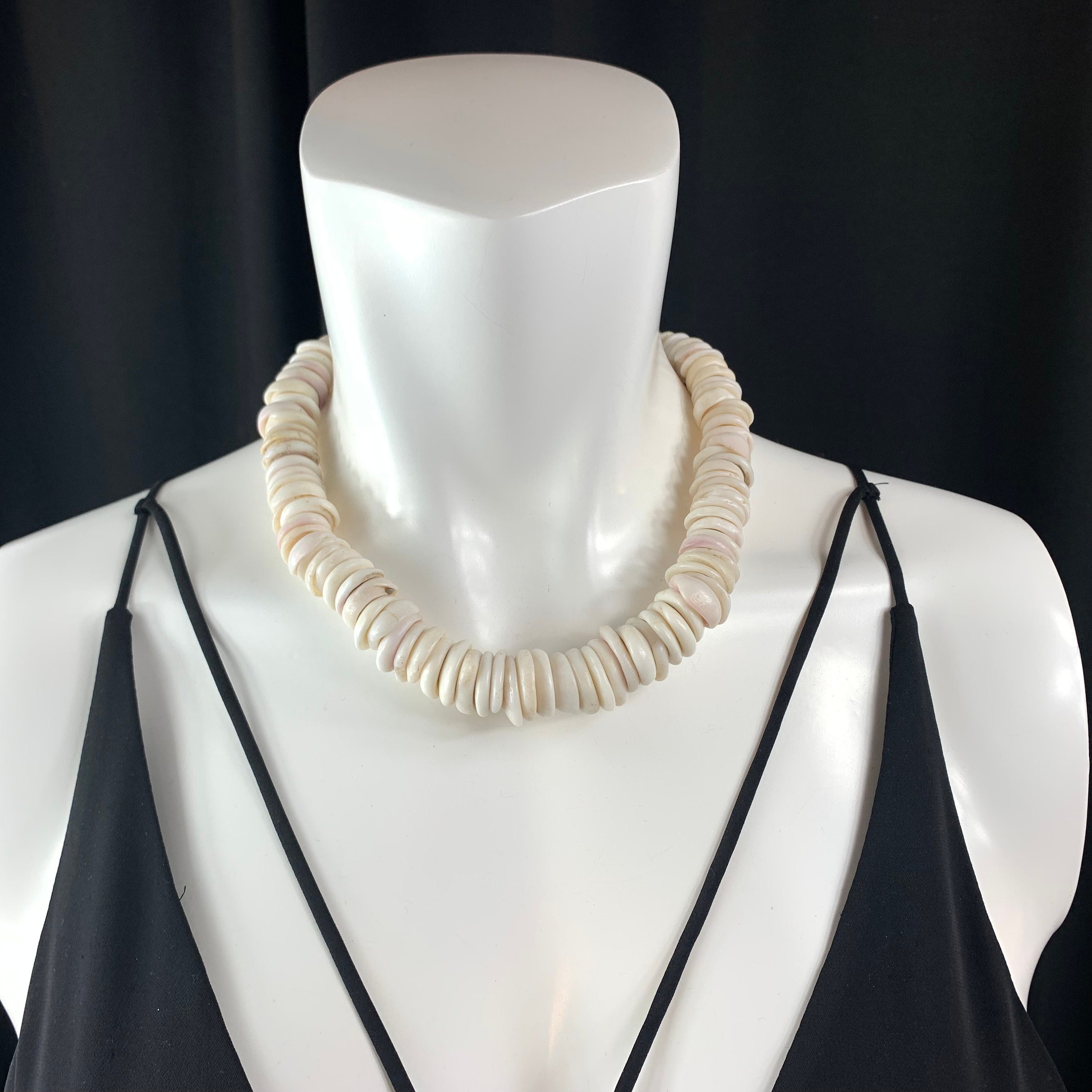 Huge Puka Shell Bead Necklace, Vintage Hawaiiana, Hawaiian Jewelry - Etsy