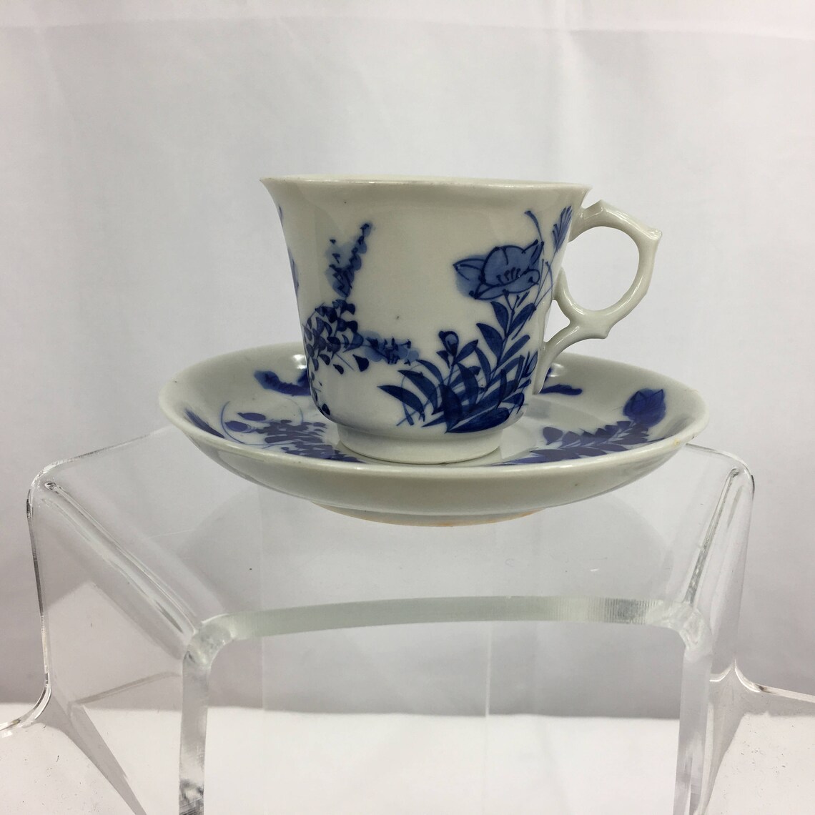 Japanese Flow Blue Vintage Teacup Rare Beauty Vintage - Etsy