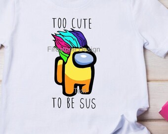 Too Cute to Be Sus Svg | Etsy
