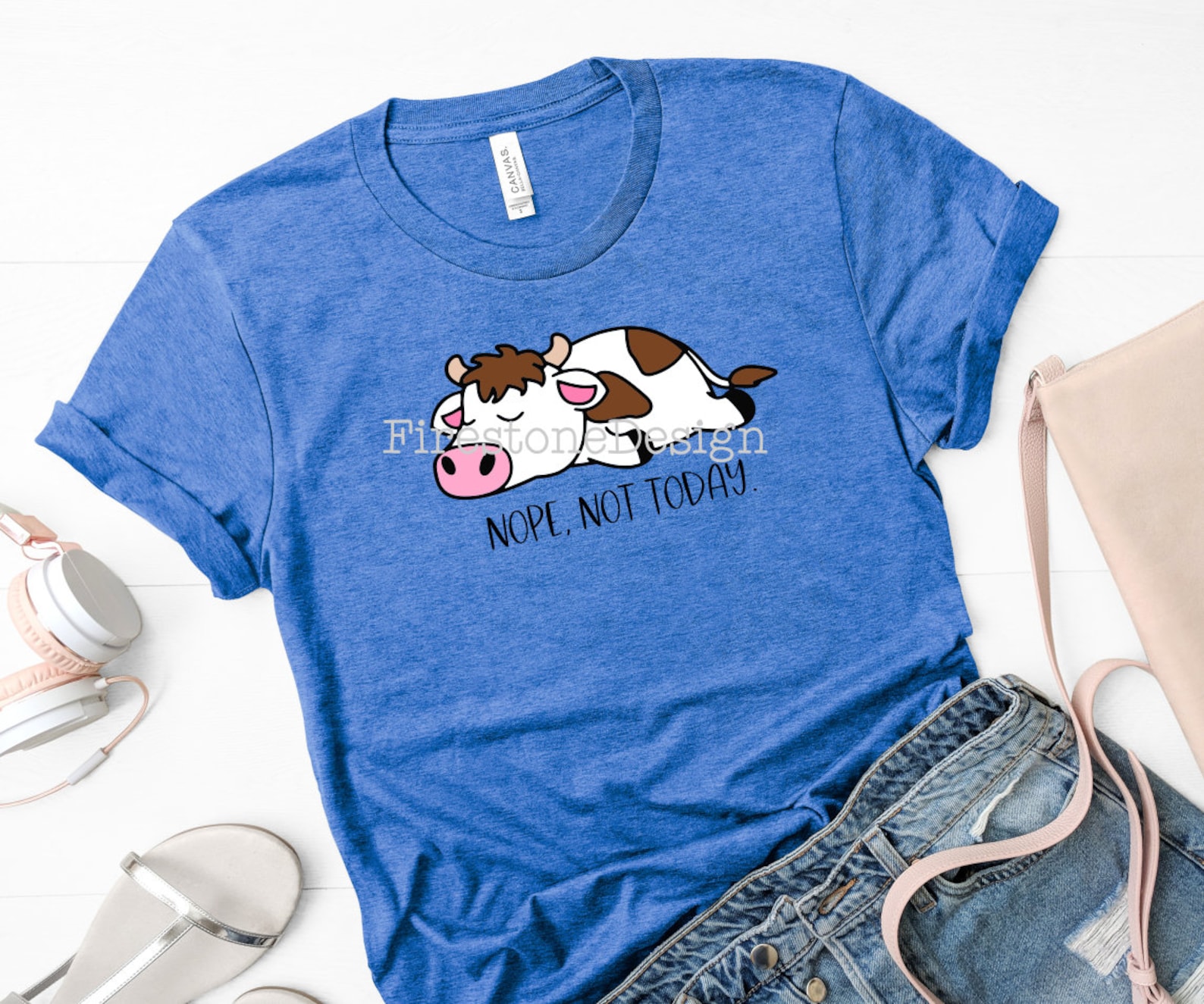 Nope, Not Today Tired Black or Brown Cow Shirt SVG and PNG Files - Etsy