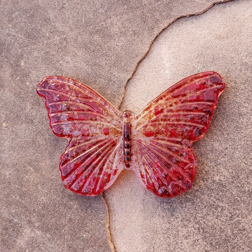 Craft Supplies & Tools Sheet 'FIGURE-C' RUBY TEXTURED Red Transparent ...