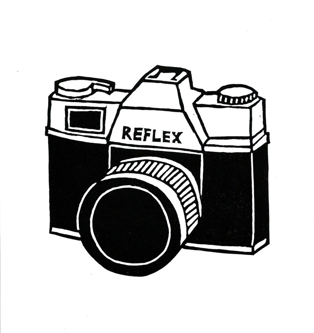 SALE: Retro Camera Lino Print - Etsy