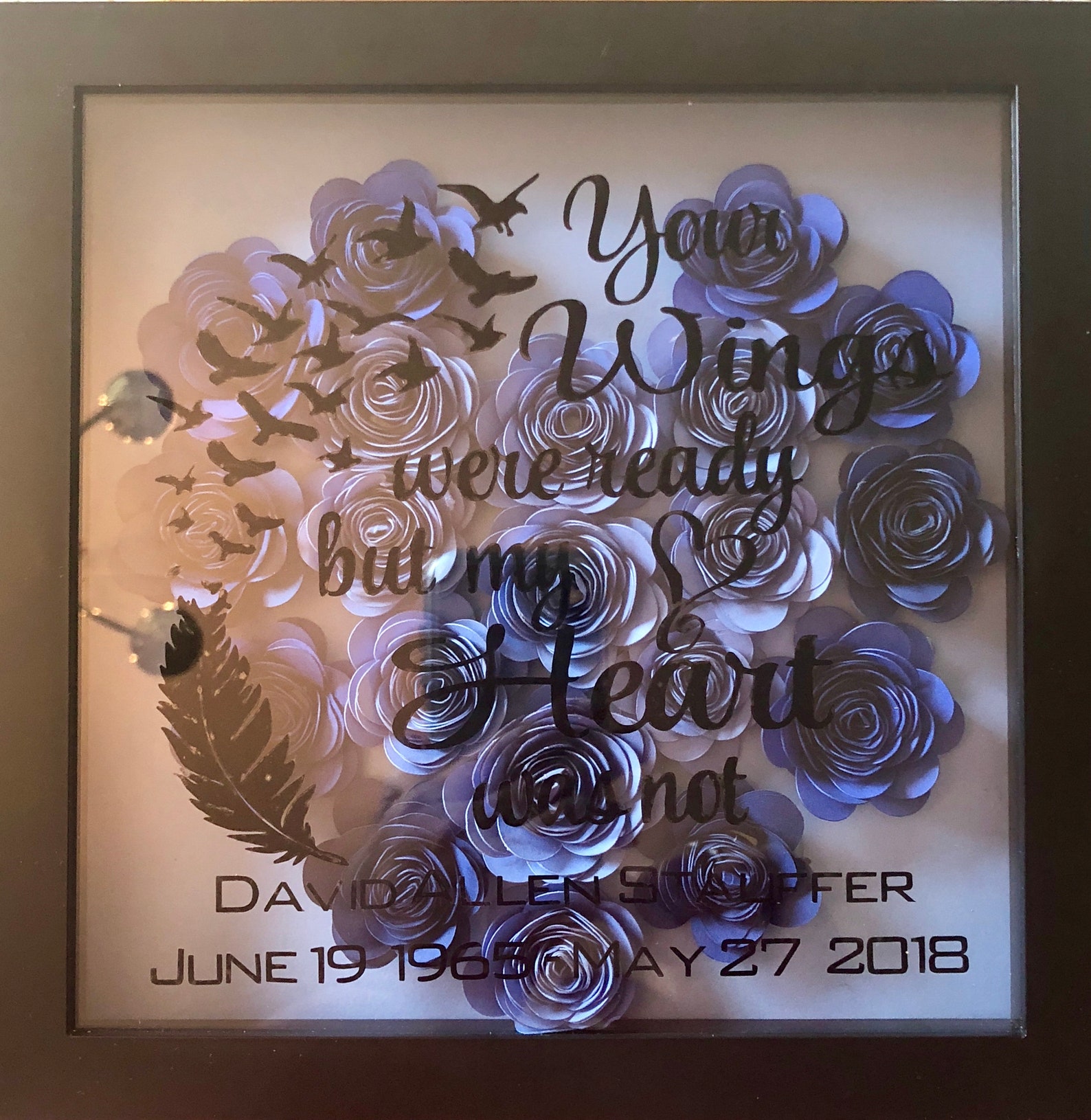 Memorial shadowbox 9 x 9 | Etsy